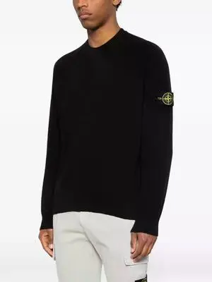 Stone Island Logo-patch Crew-neck Sweater