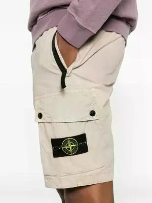 Stone Island Logo Patch Cargo Shorts