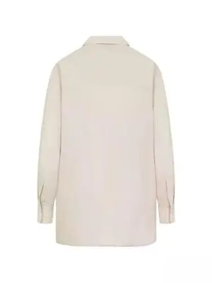 LEMAIRE Long Shirt With Tie In Dry Silk