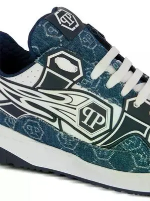 Philipp Plein Moonwalker Lace-up Sneakers - Blue