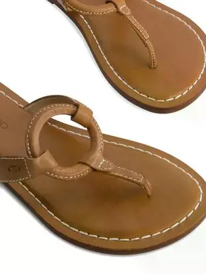 Bernardo Matrix Ring-detail Sandals - Brown
