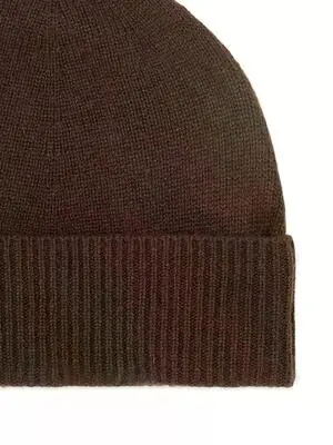 Eric Bompard Ribbed Beanie - Brown