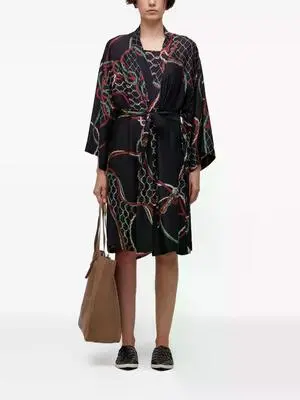 OSKLEN Rope-print Belted Dress