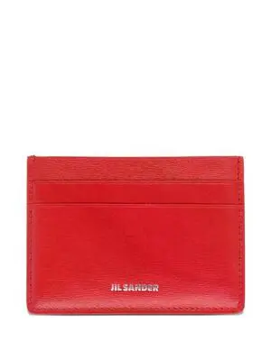 JIL SANDER Logo-stamp Cardholder - Red