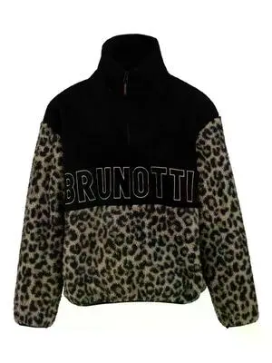 BRUNOTTI Leopard-print Half-zip Sweatshirt