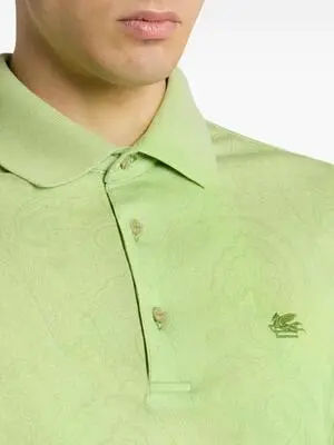 Etro Arnica-motif Polo Shirt - Green
