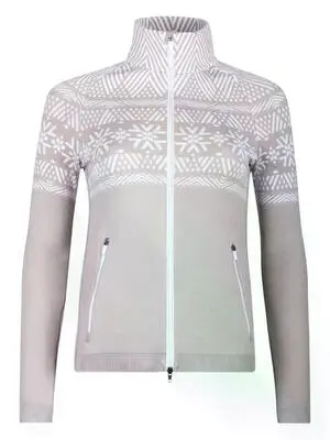 NEWLAND Crans-montana Zipped Patterned Cardigan - Neutrals