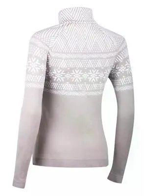 NEWLAND Crans-montana Zipped Patterned Cardigan - Neutrals