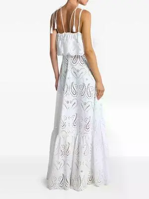 Etro Broderie Anglaise Paisley & Heart Maxi Dress
