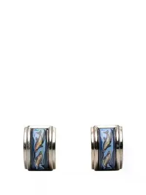 Hermès Dolphin Clip On Earrings - Blue