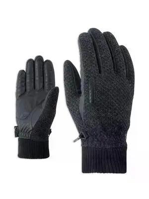 ZIENER Ribbed Cuff Gloves - Black