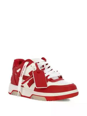 Off-White Cutout Detail Sneakers - Red