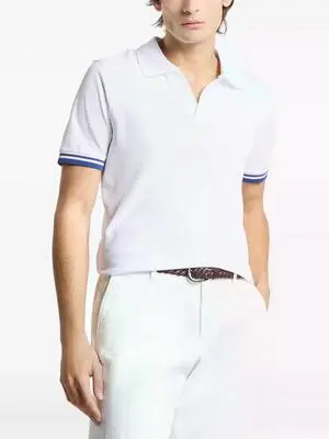 FAY Striped Piquet T-shirt - White