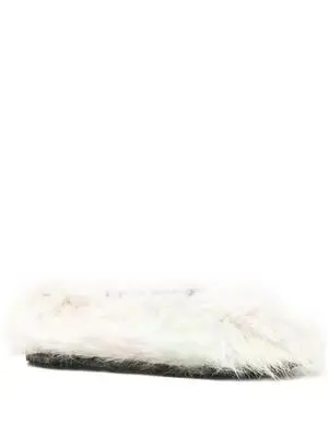 Moschino Faux-fur Ballerinas - White