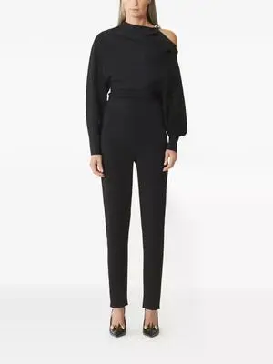 LANVIN Ribbed-waistband Trousers - Black