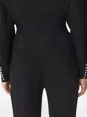 LANVIN Ribbed-waistband Trousers - Black