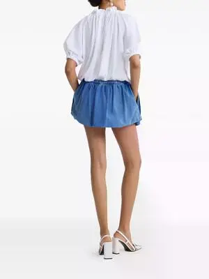Patou Drawstring A-line Mini Skirt