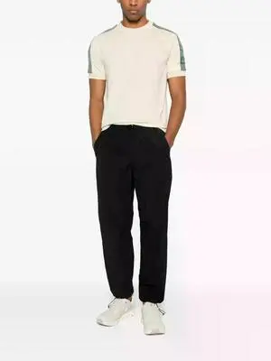 EA7 Stripe-detail T-shirt - Neutrals