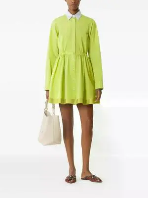LANVIN Collared Buttoned Mini Dress - Green