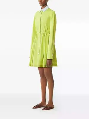 LANVIN Collared Buttoned Mini Dress - Green