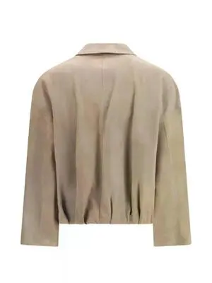 SALVATORE SANTORO Suede Bomber Jacket - Neutrals