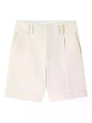 LANVIN Topstitch Cotton Shorts