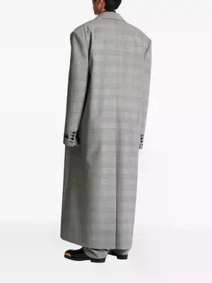 Balmain Prince-of-wales Buttoned Coat - Black