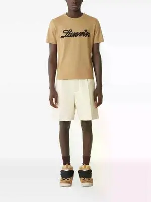 LANVIN Logo-print T-shirt - Neutrals