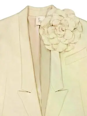 PAULA Floral-appliqué Tailored Blazer - Neutrals