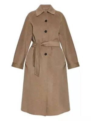 Max Mara Buttoned Belted Coat