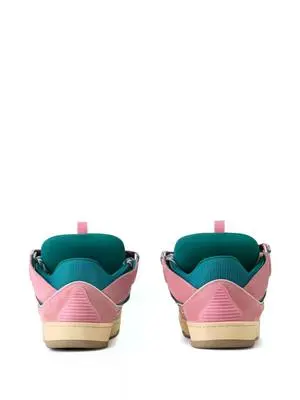 LANVIN Curb Cut-out Lace-up Sneakers - Pink