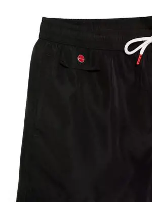 Kiton Drawstring Swim Shorts - Black