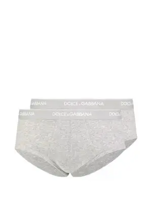 Dolce & Gabbana Logo Waistband Briefs - Grey
