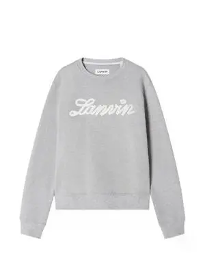 LANVIN Logo-detail Crew-neck Sweatshirt - Grey