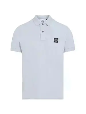 Stone Island Logo-patch Polo Shirt - Blue