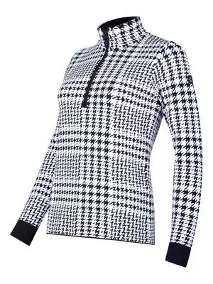 NEWLAND Houndstooth Half-zip Top