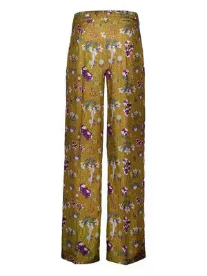 PAULA Sonia Floral-print Trousers - Brown