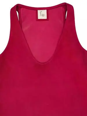 PAULA Leather Tank Top - Red