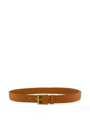 PAULA Leather Belt With Gold-tone Buckle