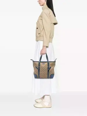 Gucci Gg Canvas Convertible Tote Satchel - Brown