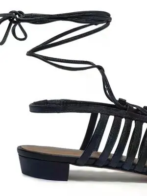 Bernardo Geneva Strappy Tie Sandals - Black