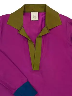 PAULA Long-sleeve Blouse - Purple
