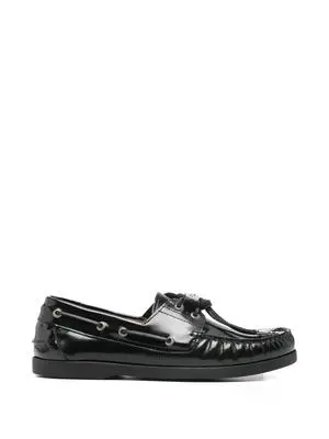 TOGA VIRILIS Leather Boat Shoes - Black