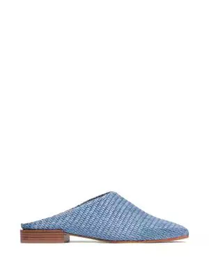 Bernardo Porto Woven Mules - Blue