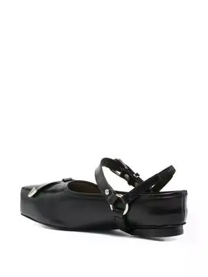 Toga Leather Loafers With Detachable Strap