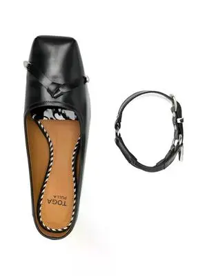 Toga Leather Loafers With Detachable Strap