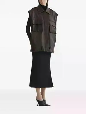 MUGLER Leather Military Gilet