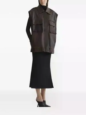 MUGLER Leather Military Gilet