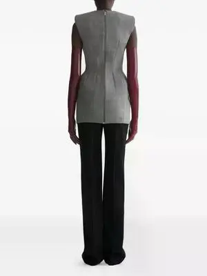 MUGLER Padded Shoulder Mini Dress