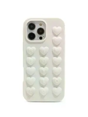 Bimba Y Lola Heart-embossed Iphone 16 Pro Case - White